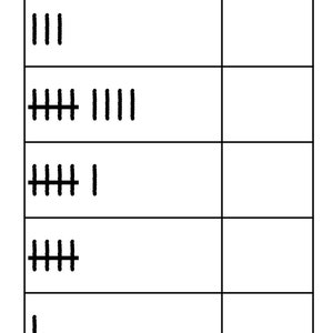Numbers 1 - 20 Tally Marks Printable Worksheet Kindergarten Homeschool ...