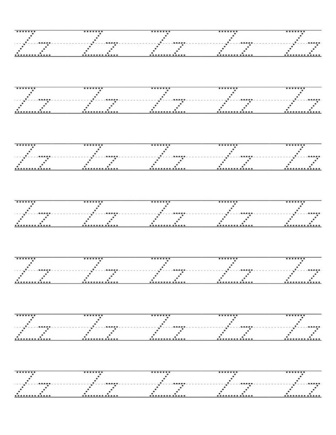 26 Printable Worksheets Trace the Letters Uppercase Lowercase A - Z ...