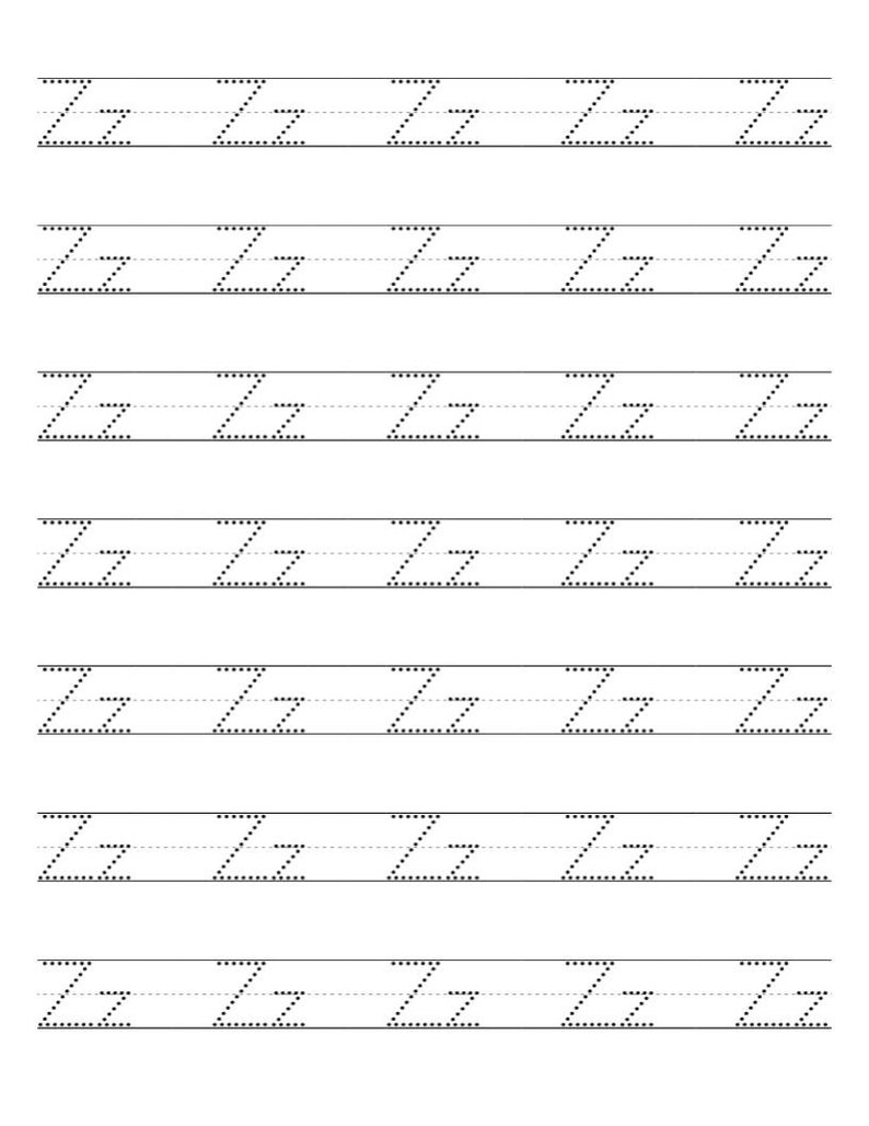 26 Printable Worksheets Trace the Letters Uppercase Lowercase A - Z ...