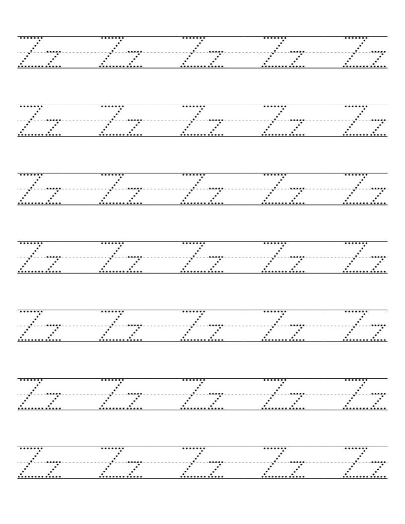 26 Printable Worksheets Trace the Letters Uppercase Lowercase A - Z ...