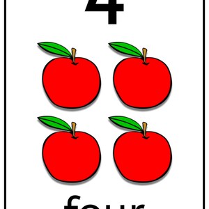Printable Number Posters 1-10: Apple Theme (PDF) - Etsy