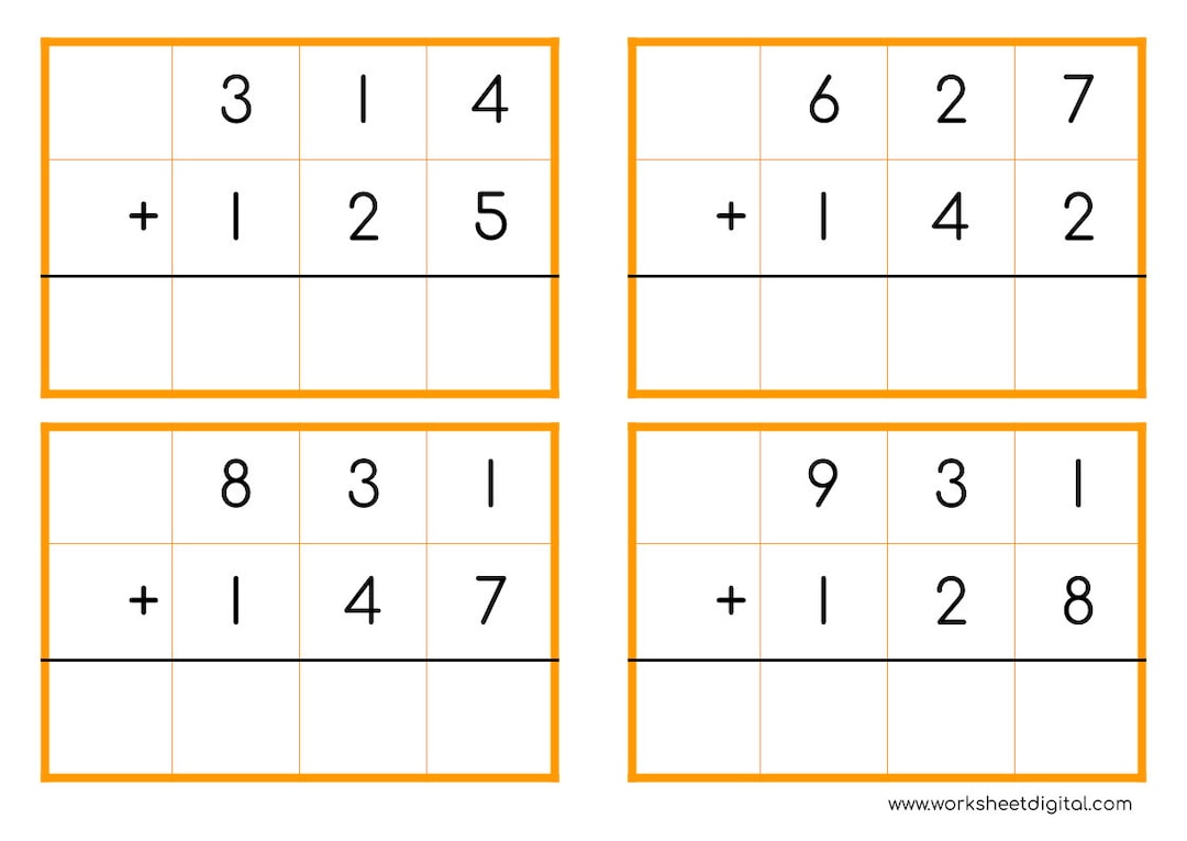 Addition 3-digit Numbers Flash Cards, Task Cards, Grouping and ...