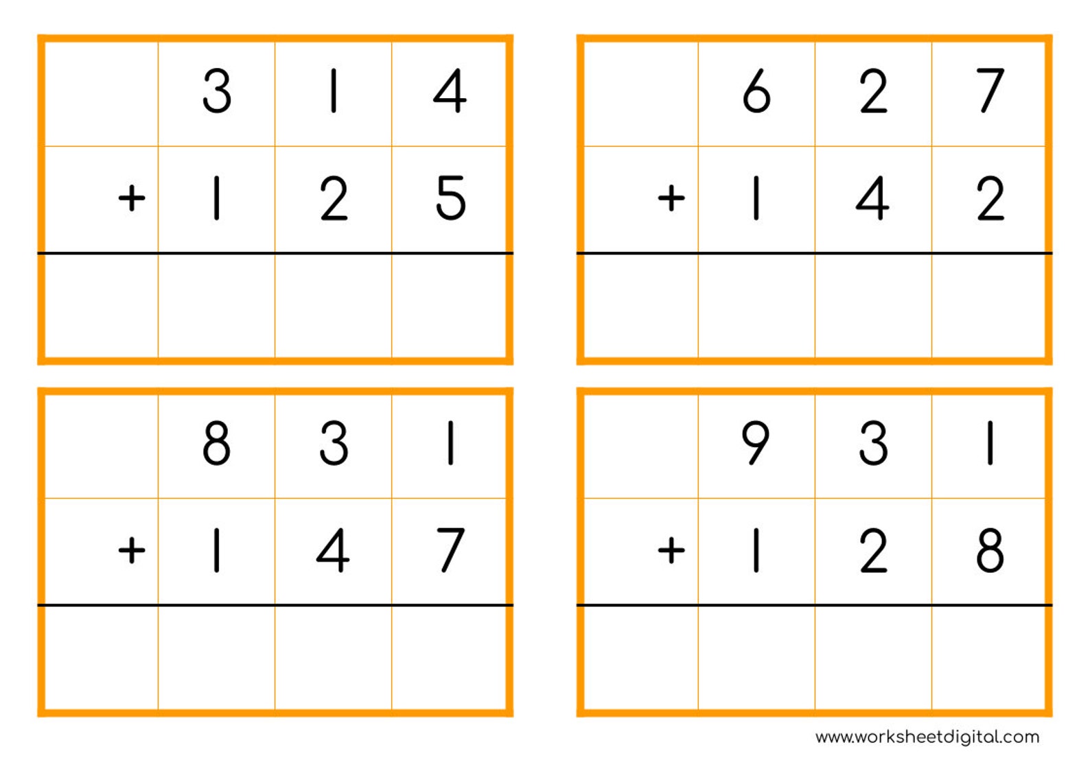 Addition 3-digit Numbers Flash Cards, Task Cards, Grouping and ...