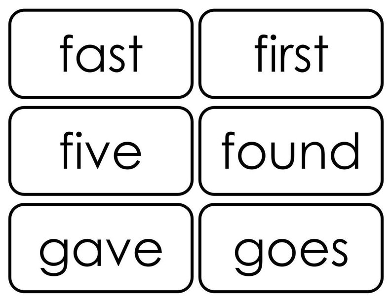 Printable Dolch Second Grade Sight Words Flashcards 46 Cards, Child ...
