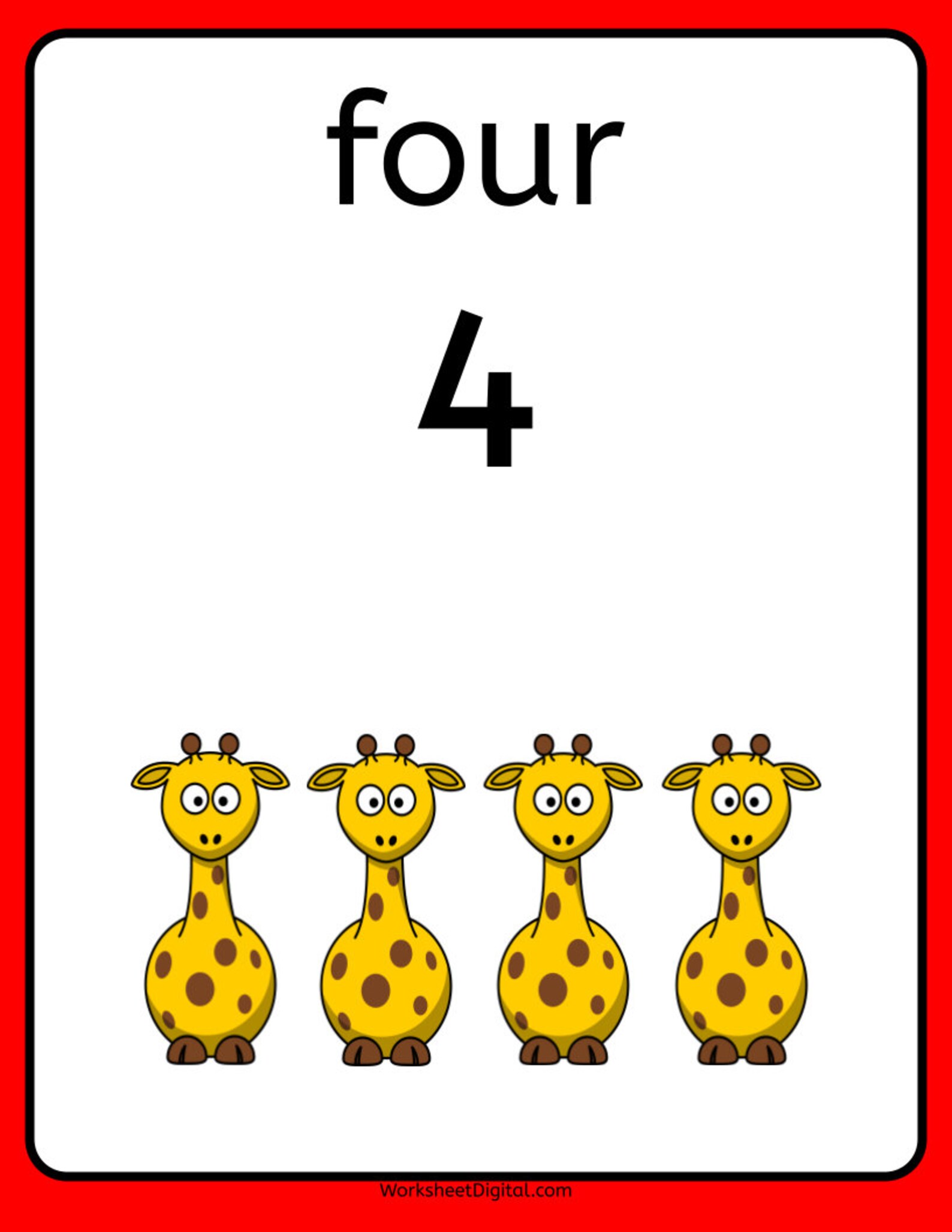 Giraffe Numbers 1-20 Posters: Classroom Learning (digital Download) - Etsy