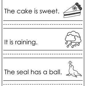 20 Printable Sentence Writing Worksheets, Simple Sentences,writing ...