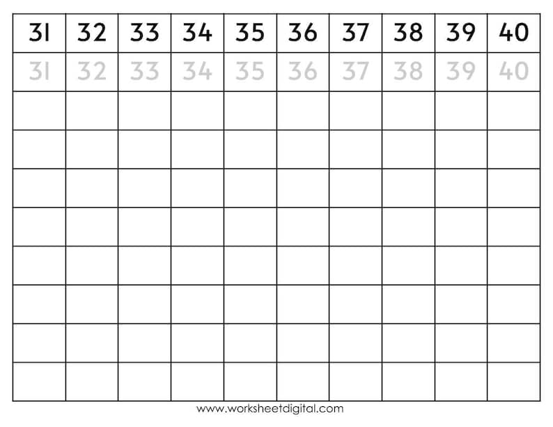 Printable Numbers 1-100 Tracing Worksheets: Homeschool Kindergarten ...