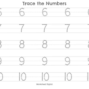 Numbers 1-100 Tracing Worksheets: Preschool Handwriting (PDF Download ...