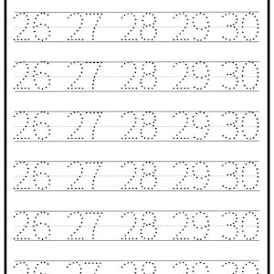 Printable Numbers 1-50 Tracing Worksheets: Homeschool Kindergarten (PDF ...