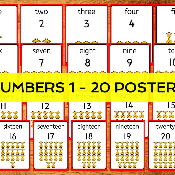 Numbers 11 20 Chart - Etsy