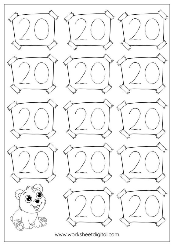Números 11 20 Hojas De Trabajo Para Jardín De Infantes