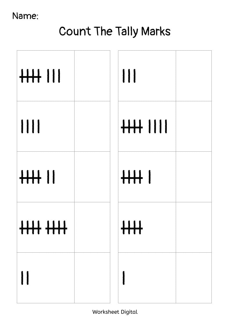 Numbers 1 20 Number Words and Tally Marks Printable - Etsy Canada