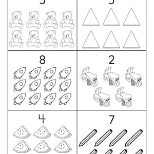 Printables Kindergarten Math Worksheets, Numbers 1 to 10, Counting ...