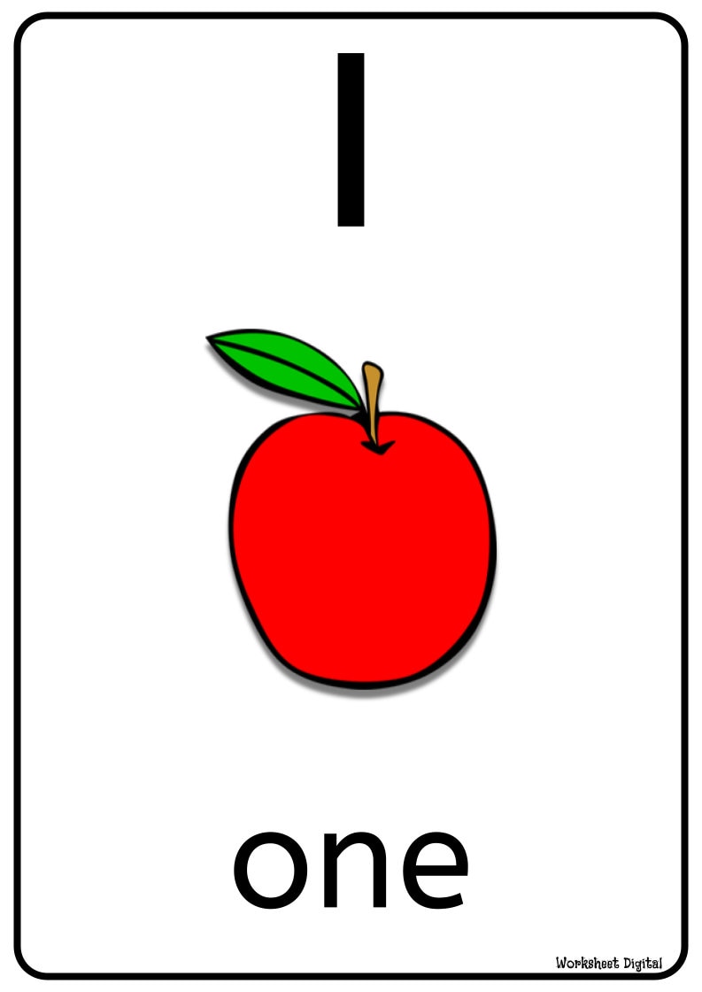 Printable Number Posters 1-10: Apple Theme (PDF) - Etsy