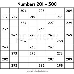 Number Charts 1 1000, Missing Numbers 1 1000, Printable Black & White ...