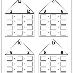 Number Fact Families, Number Bonds to 20, Addition and Subtraction ...