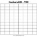 Number Charts 1 - 1000, Counting to 1000, Printable Black & White ...