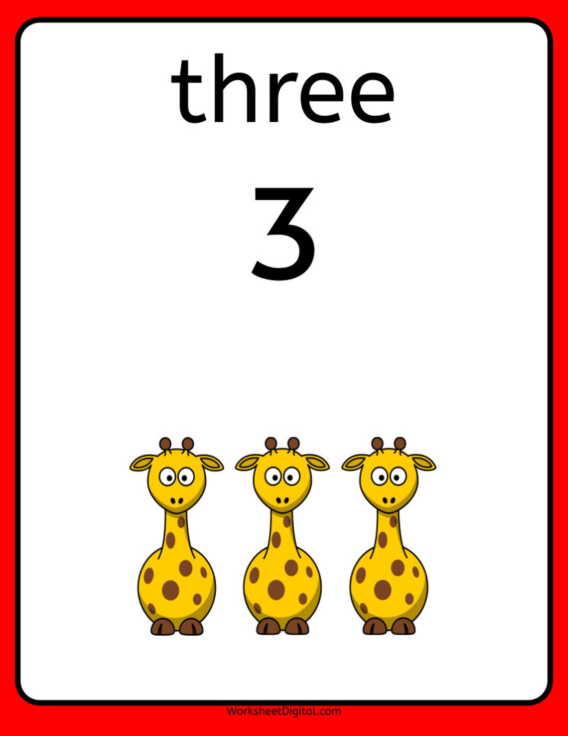 20 Printable Numbers Posters 1-20. Happy Giraffe Numbers 1-20 ...