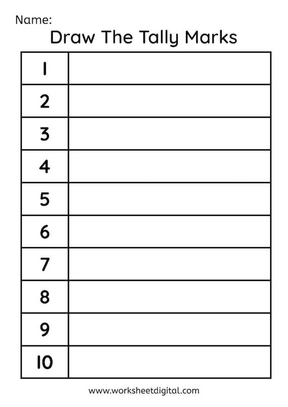 Hojas De Trabajo De Marcas De Conteo Para El Grado 4