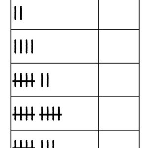 Numbers 1 20 Tally Marks Printable Worksheet Kindergarten - Etsy Canada