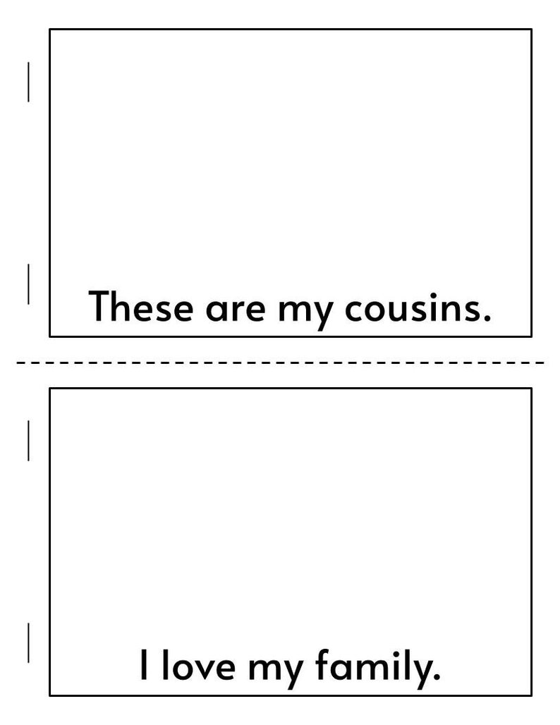 My Family Printable Mini Booklet: Preschool Activity (PDF Pattern) - Etsy