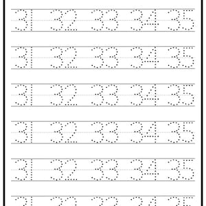 Printable Numbers 1-50 Tracing Worksheets: Homeschool Kindergarten (PDF ...