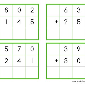 Addition 3-digit Numbers Flash Cards, Task Cards, Grouping and ...