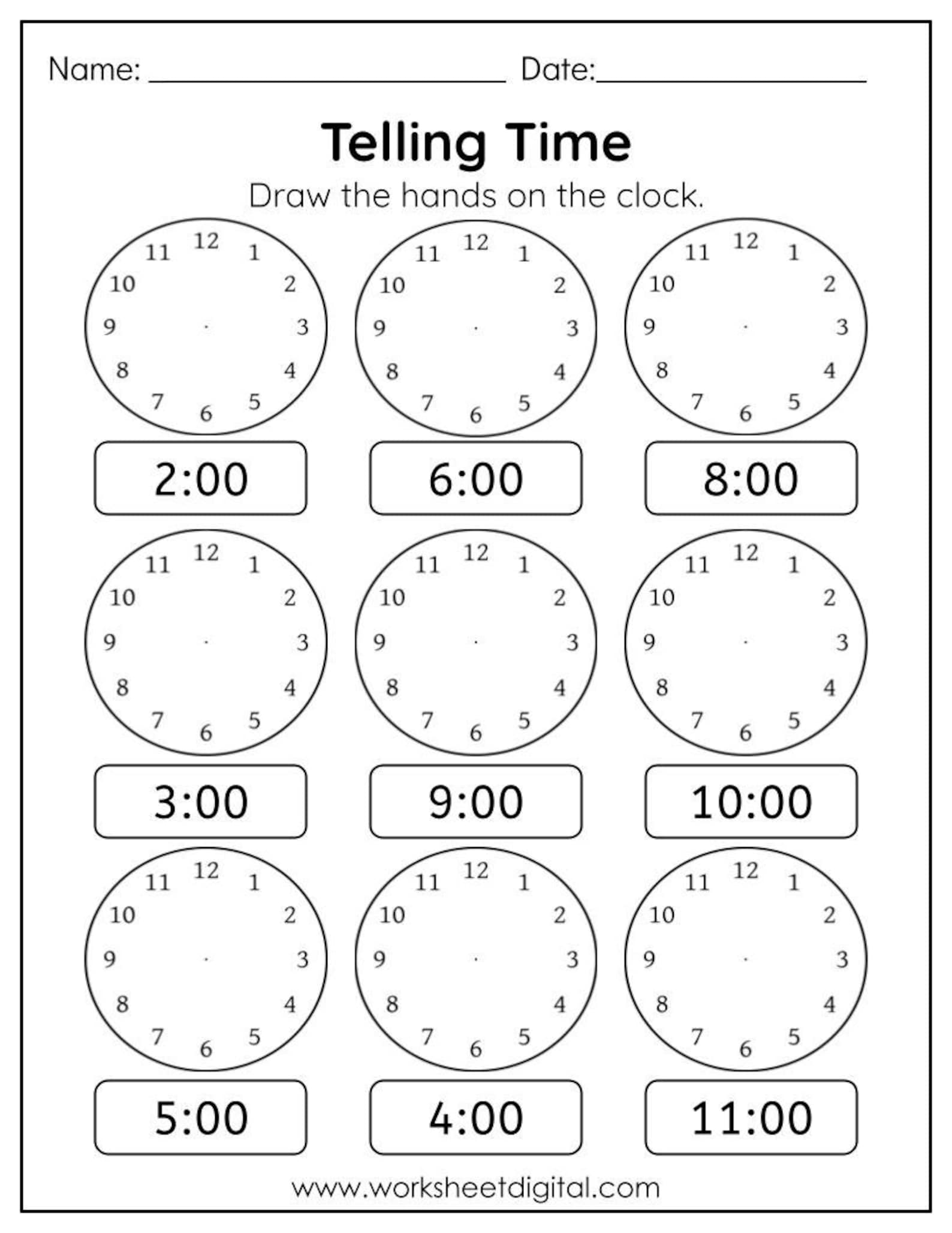 16 Telling Time To The Hour Worksheet Kindergarten First Grade 16-telling-time-to-the-hour-worksheet-kindergarten-first-grade