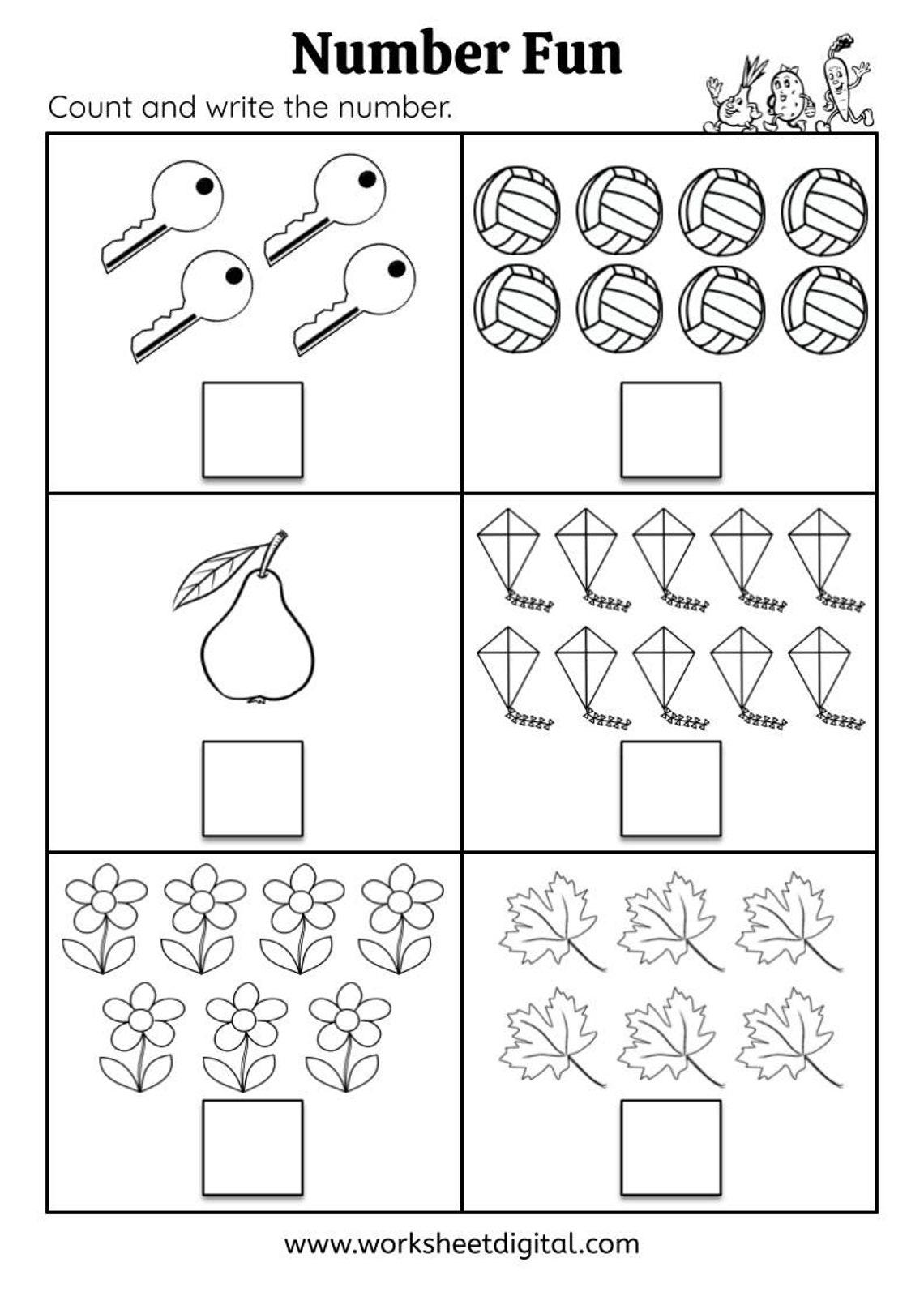Printables Kindergarten Math Worksheets Numbers 1 To 10 Etsy