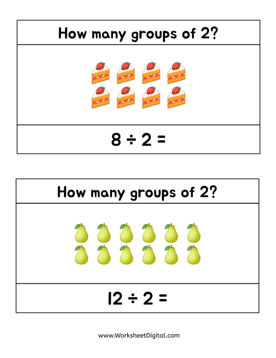 Easy Division Worksheet Ready For School Divide In 2s Math Worksheet