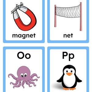 26 Printable Alphabet Flash Cards, ABC Printable Picture Flashcards for ...