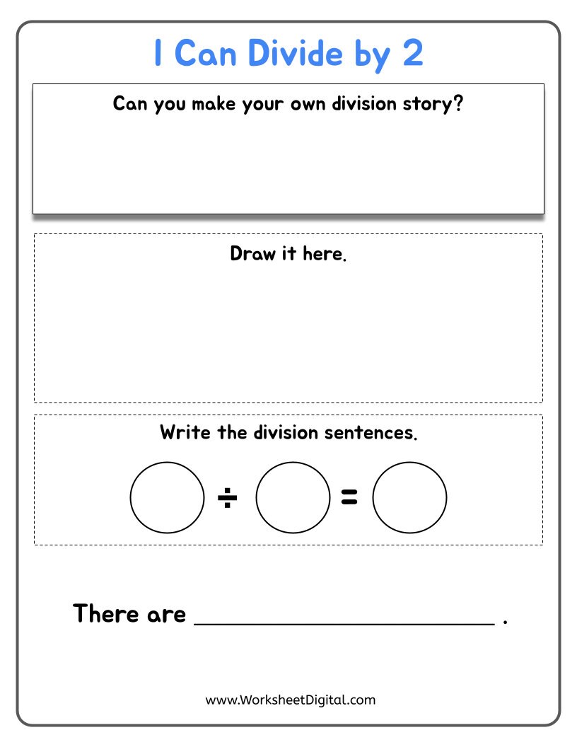 Easy Division Worksheet Ready for School. Divide in 2s Math Worksheet ...