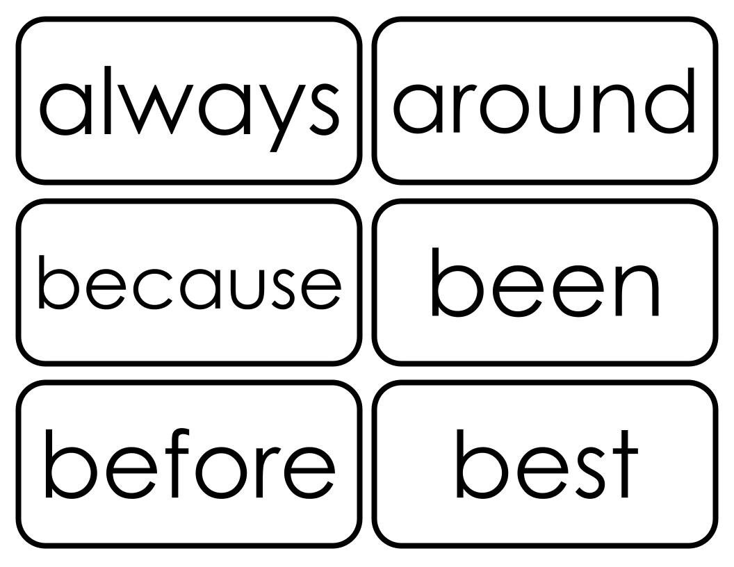 Printable Dolch Second Grade Sight Words Flashcards 46 Cards, Child ...