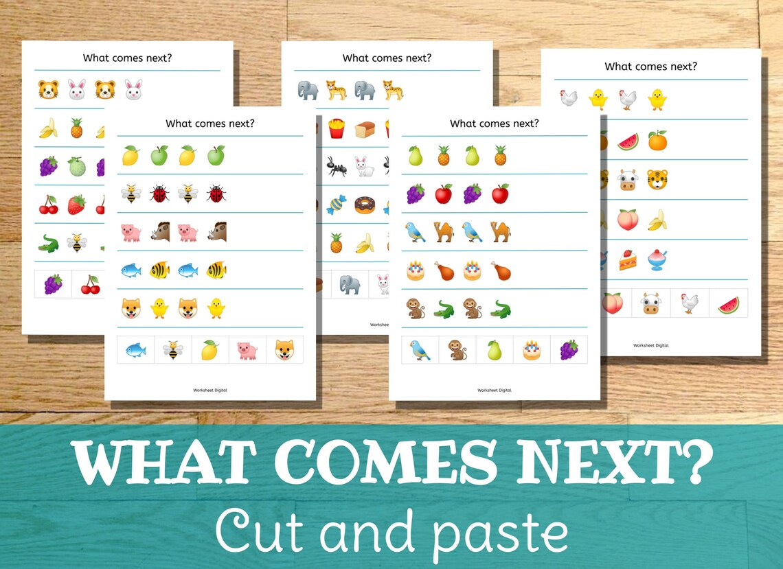 Pattern Worksheets, What Comes Next Game , Busy Book Printable ...