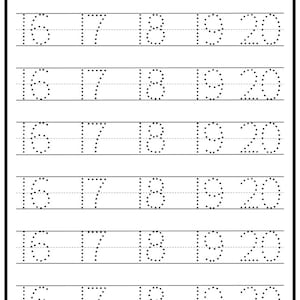 Printable Numbers 1-50 Tracing Worksheets: Homeschool Kindergarten (PDF ...