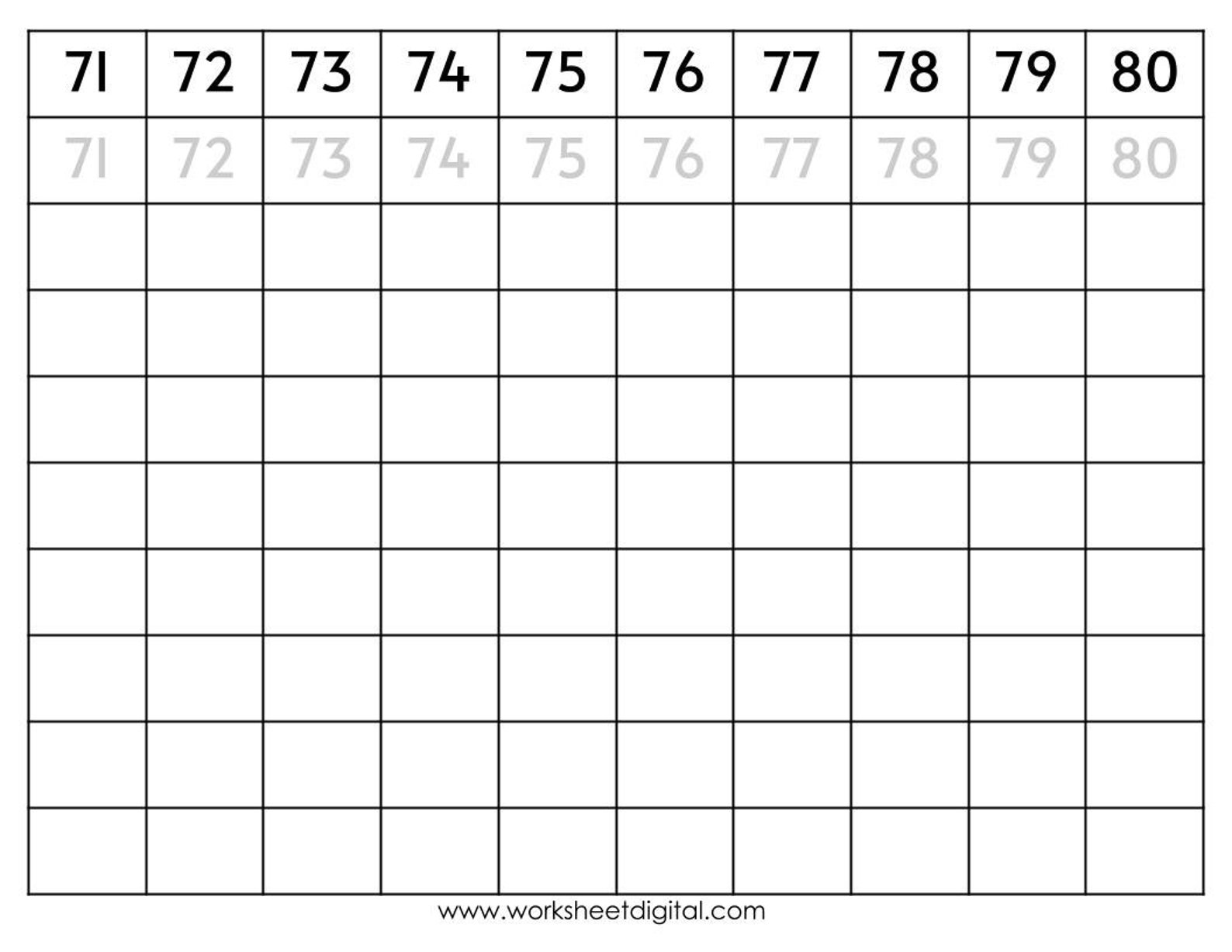 Printable Numbers 1-100 Tracing Worksheets: Homeschool Kindergarten ...