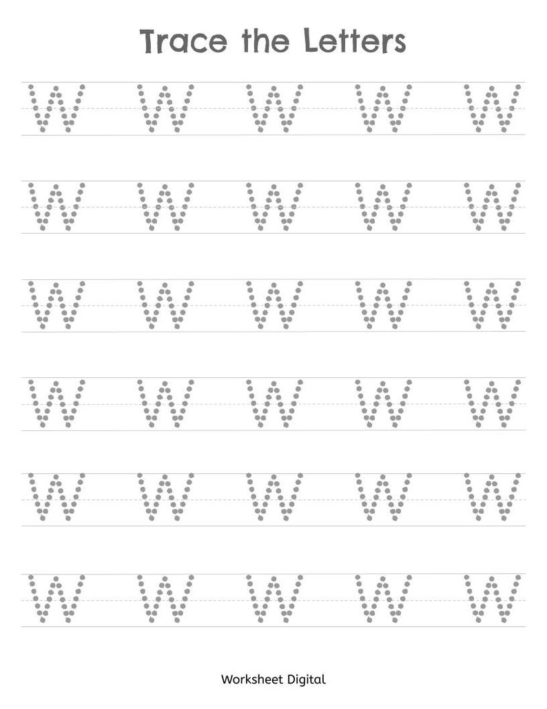 Printable Worksheets Trace the Letters Uppercase A - Z Preschool ...