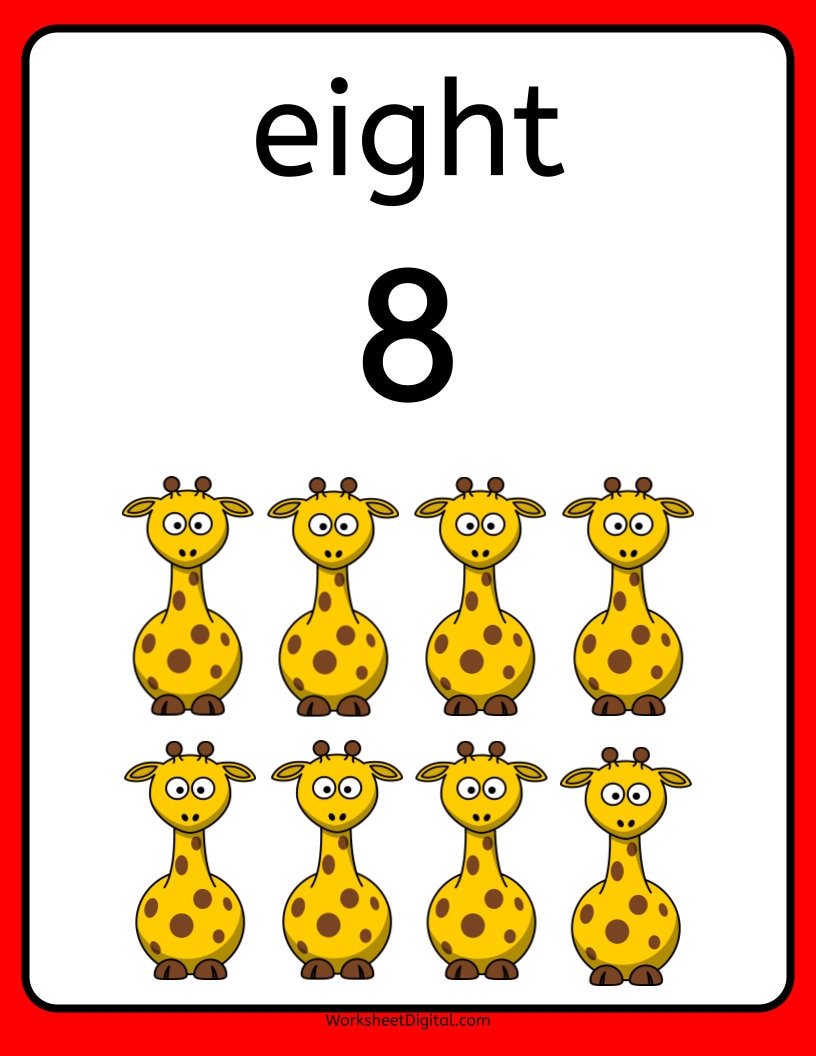 Giraffe Numbers 1-20 Posters: Classroom Learning (digital Download) - Etsy