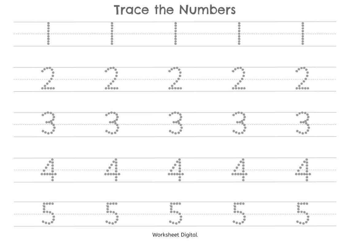 Printable Numbers 1-100 Tracing Worksheets for Preschool | Etsy