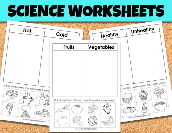 Cut And Paste Science Worksheets Letter, Word, Or Sentence Sorts Cut