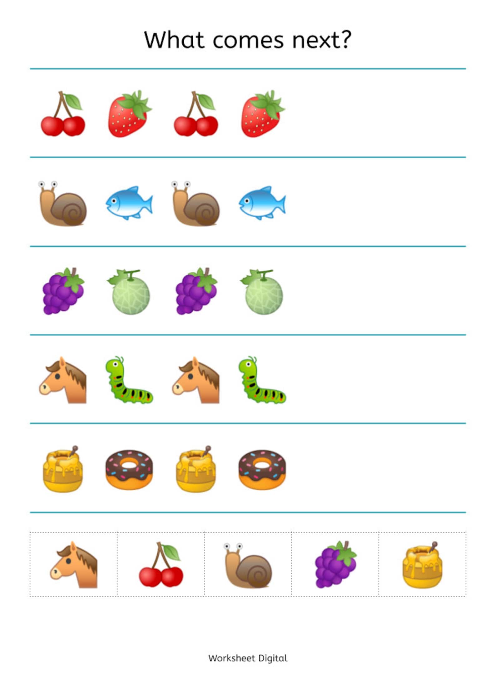 Pattern Worksheets, What Comes Next Game , Busy Book Printable ...