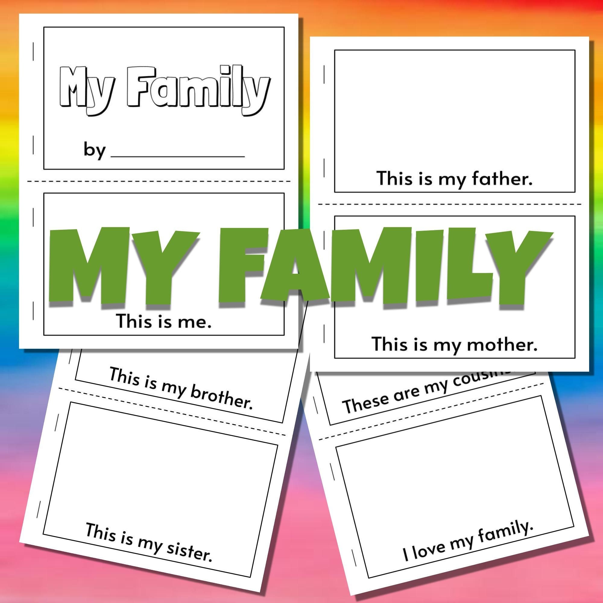 My Family Printable Preschool Activities My Family And My Home