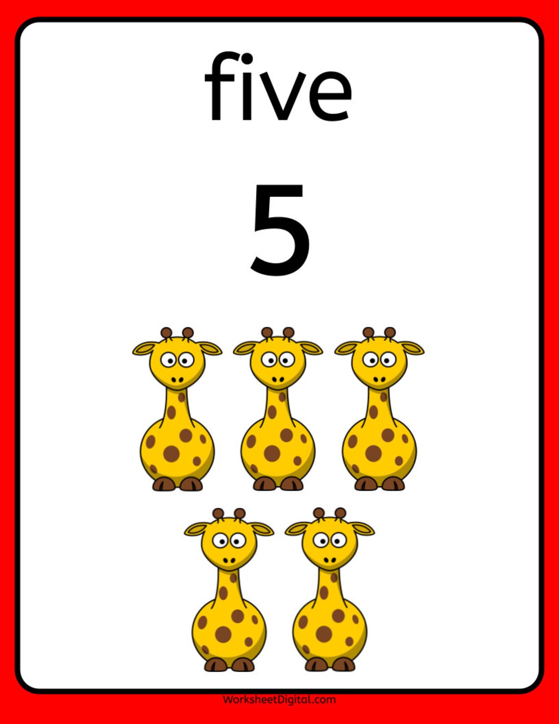 20 Printable Numbers Posters 1-20. Happy Giraffe Numbers 1-20 ...