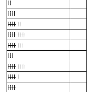 Numbers 1 - 20 Tally Marks Printable Worksheet Kindergarten Homeschool ...