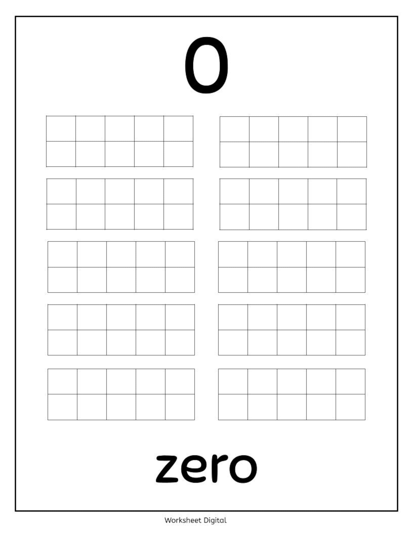 Printable Number Posters 0-100: Ten Frame Classroom Charts (8.5x11 ...