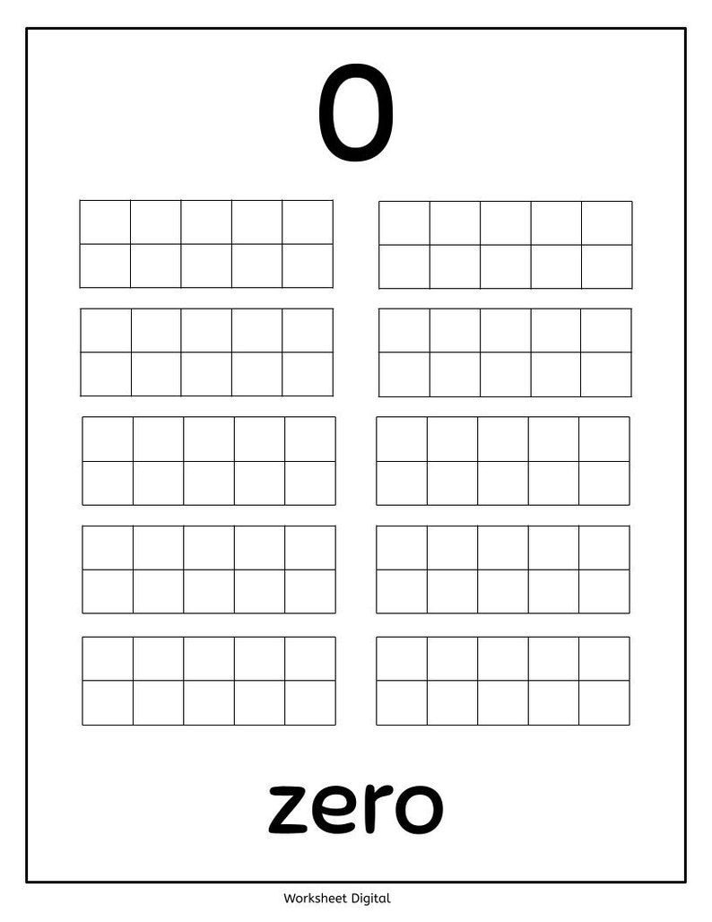 Printable Number Posters 0-100: Ten Frame Classroom Charts (8.5x11 ...