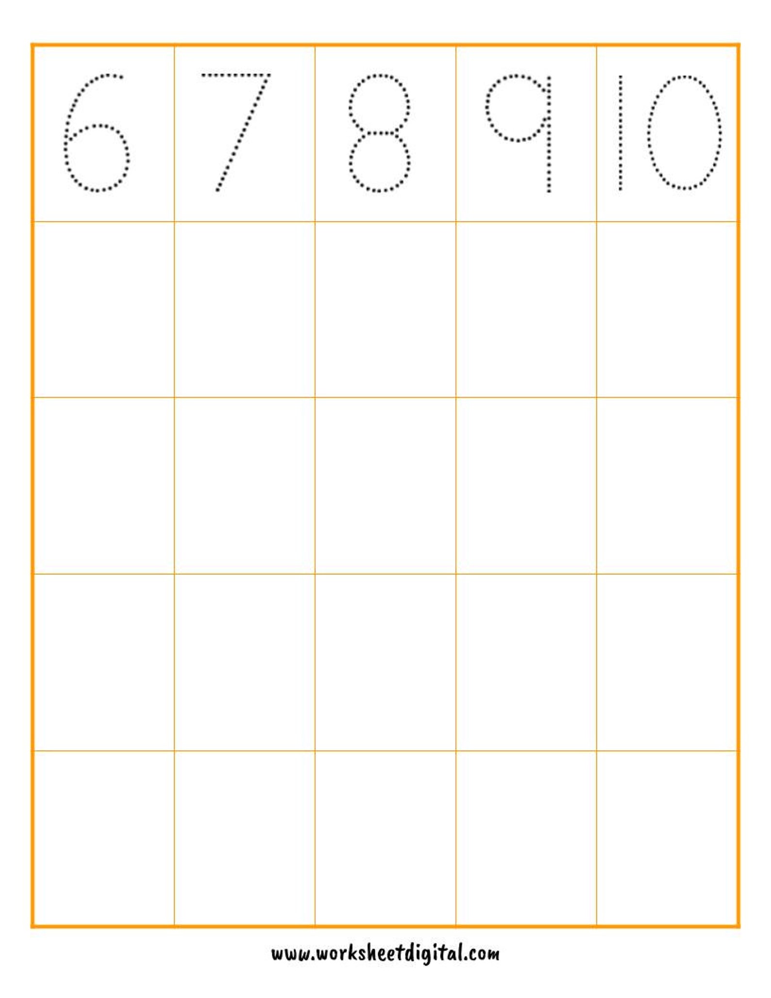 Number Tracing Practice 1-20 Counting, Tracing Writing Worksheet ...