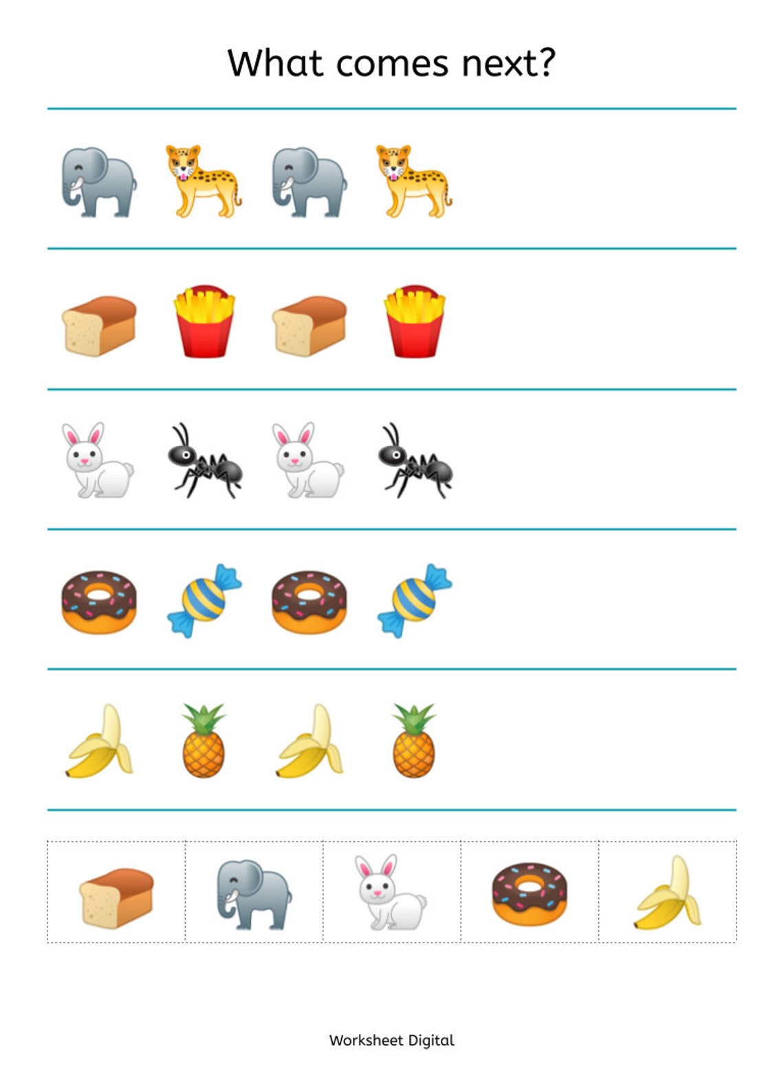 Pattern Worksheets, What Comes Next Game , Busy Book Printable ...