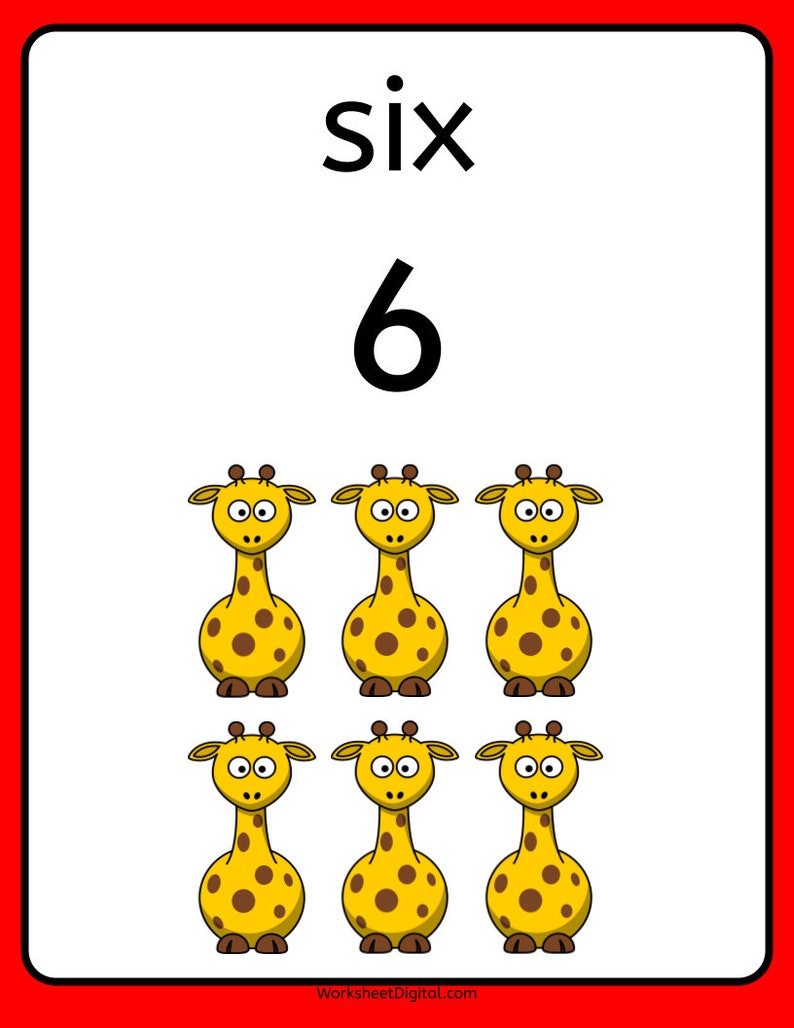20 Printable Numbers Posters 1-20. Happy Giraffe Numbers 1-20 ...