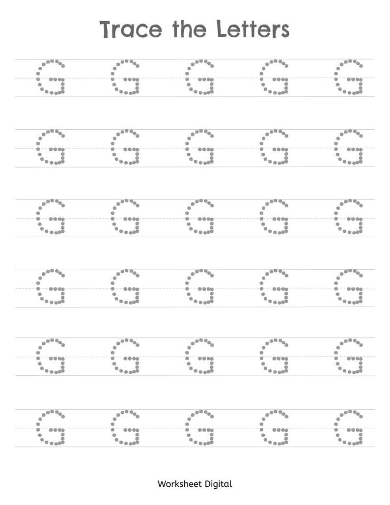 Printable Worksheets Trace the Letters Uppercase A - Z Preschool ...